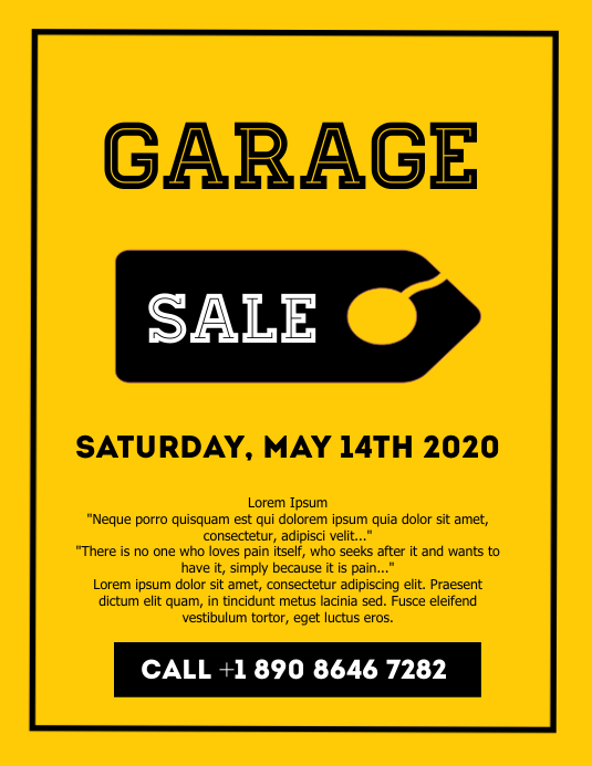 GARAGE SALE FLYER Template | PosterMyWall