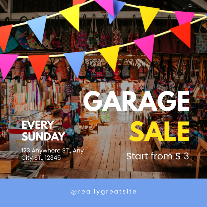 garage sale template | PosterMyWall