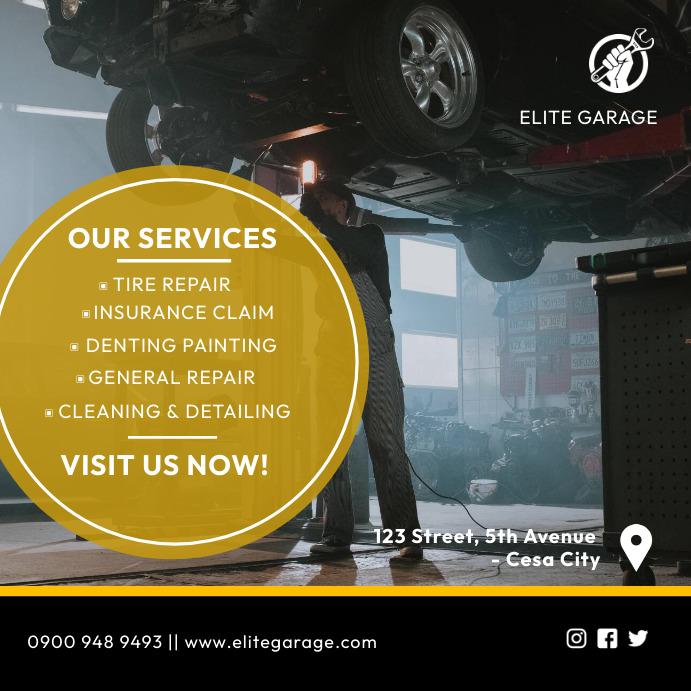 Garage services flyer Template | PosterMyWall