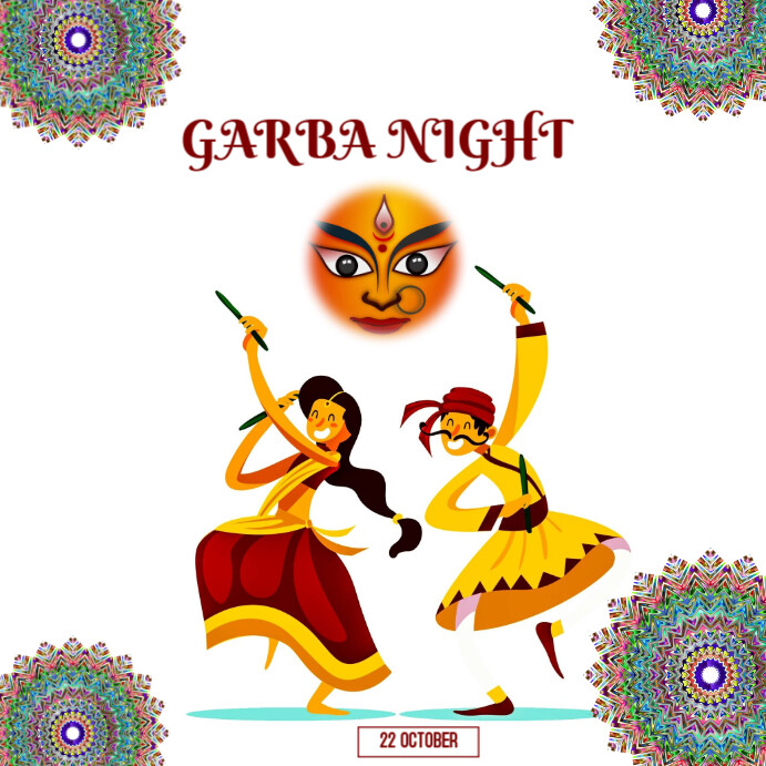 GARBA NIGHT Template | PosterMyWall