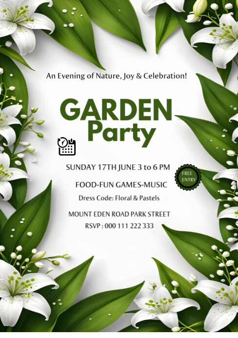 Copy of Garden Party A5 | PosterMyWall