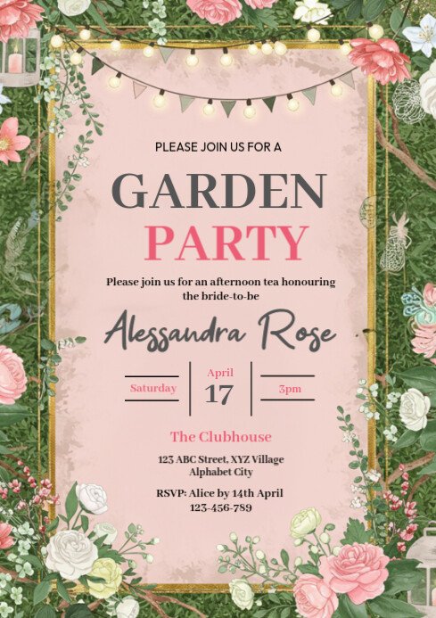 garden party flyer Template | PosterMyWall