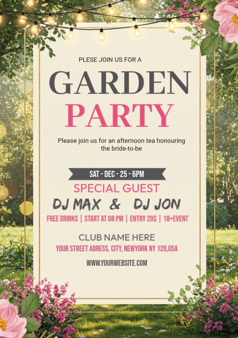 Copy of garden party flyer | PosterMyWall
