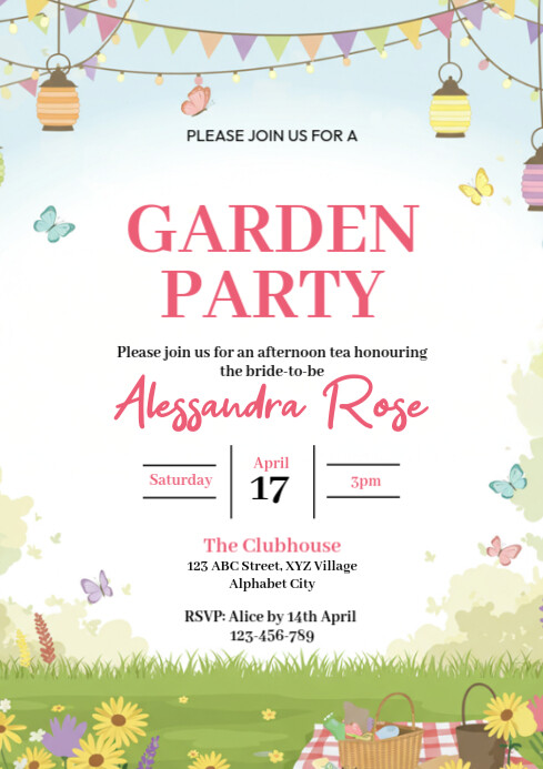 garden party flyer Template | PosterMyWall