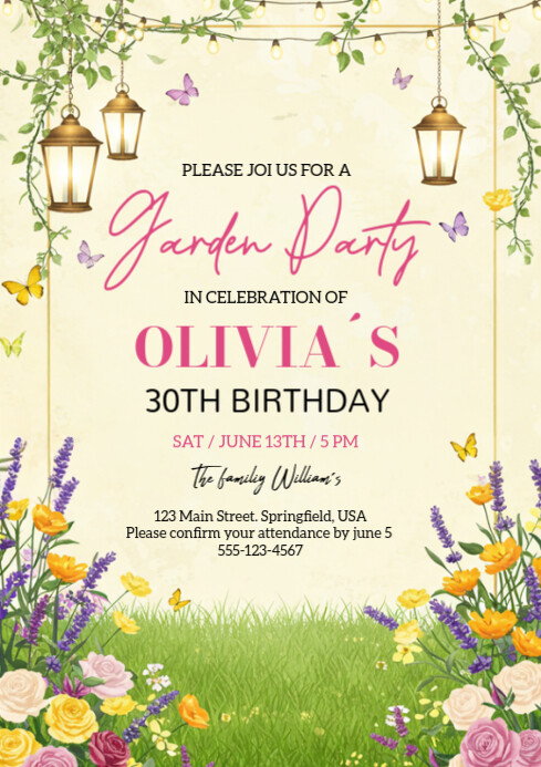 garden party flyer Template | PosterMyWall