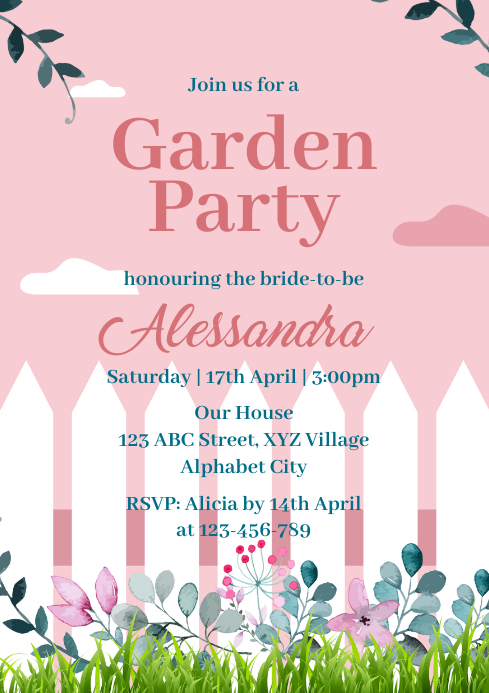 Garden Party Invitation Template | PosterMyWall