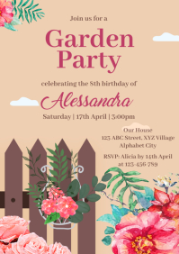 Garden Party Invitation Template | PosterMyWall