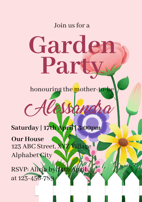 Garden Party Invitation Template | PosterMyWall