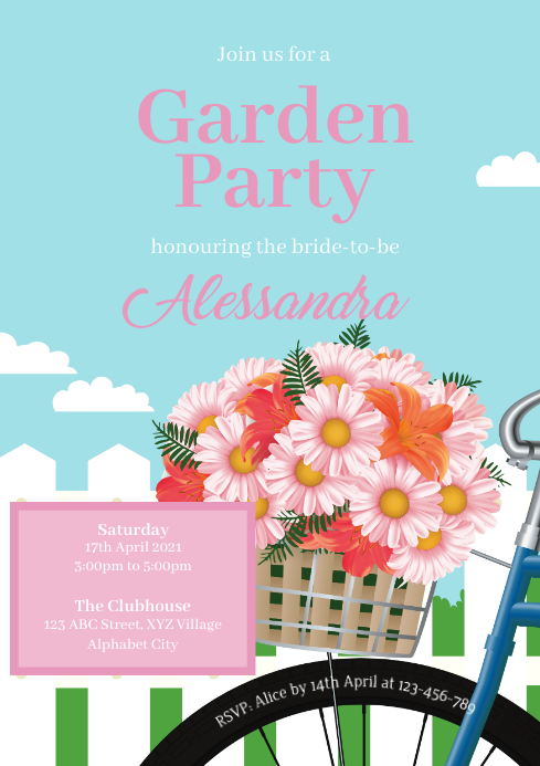 Garden Party Invitation Template | PosterMyWall