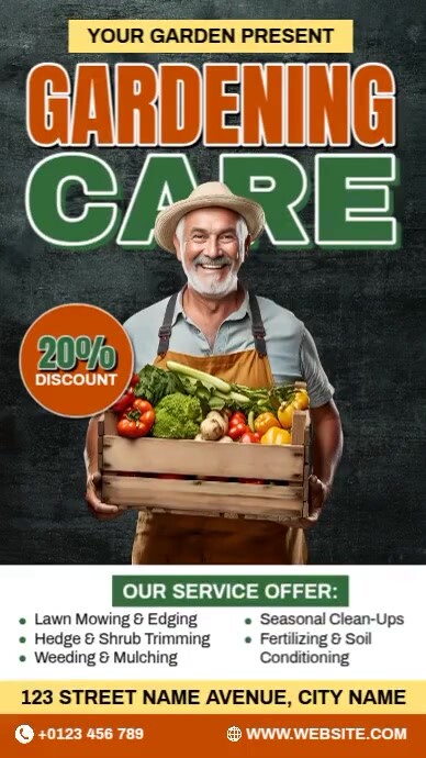 Gardening Care Ads Template | PosterMyWall