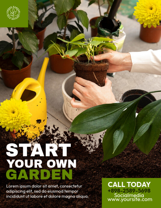 Gardening flyer template | PosterMyWall