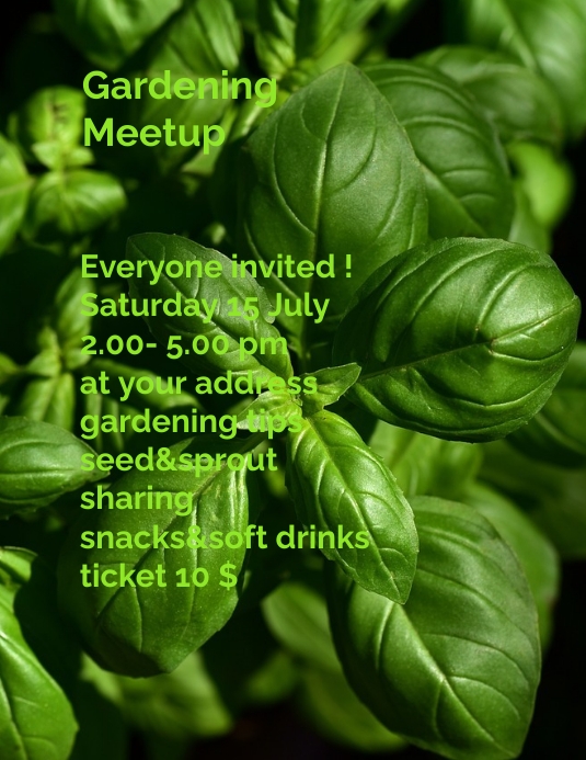 Gardening meetup Template | PosterMyWall