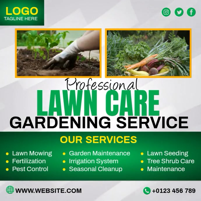 Gardening Service Ads Template | PosterMyWall