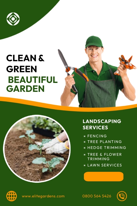 Gardening service flyer Template | PosterMyWall