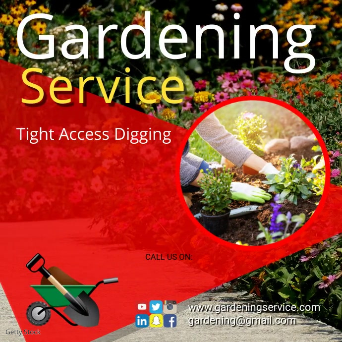 gardening service poster Template | PosterMyWall