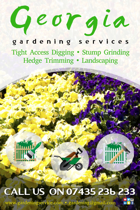 Gardening services poster template | PosterMyWall