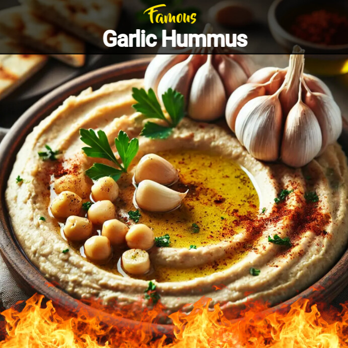 Modèle Garlic Hummus | PosterMyWall