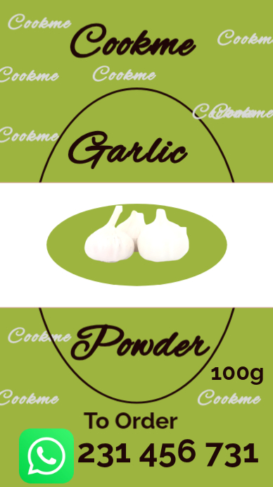 Garlic Organic Natural Food Spice Powder Template | PosterMyWall