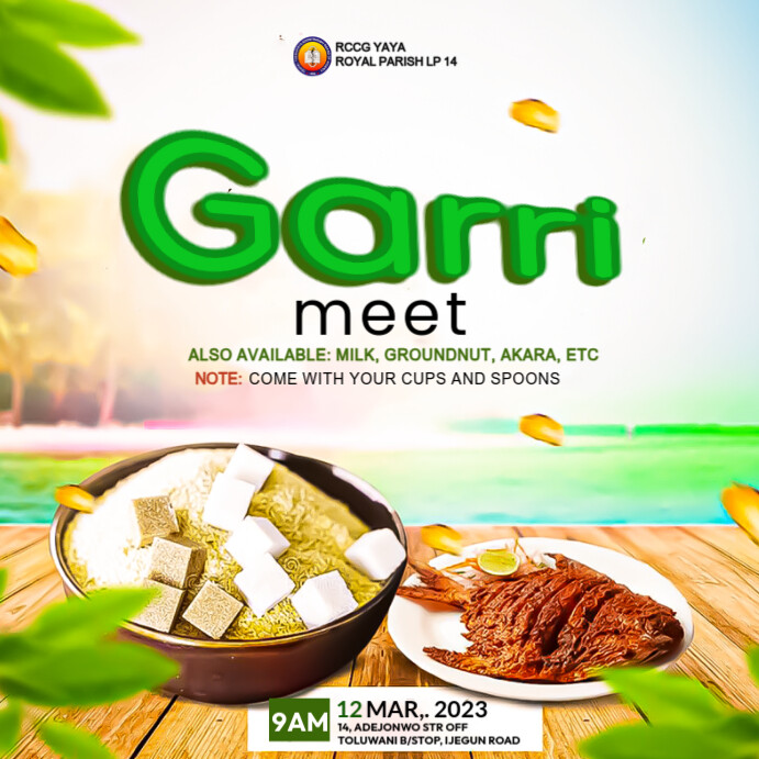 Garri Meet and Greet Party Fun Flyer Template | PosterMyWall