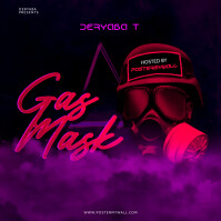 Gas Mask Helmet Gold Album Mixtape Cover Template | PosterMyWall