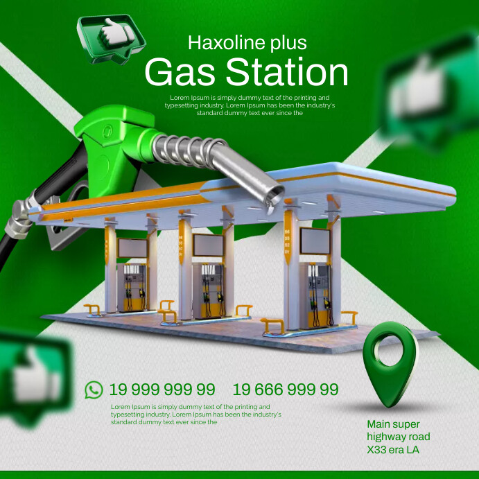 Copy of Gas station | PosterMyWall