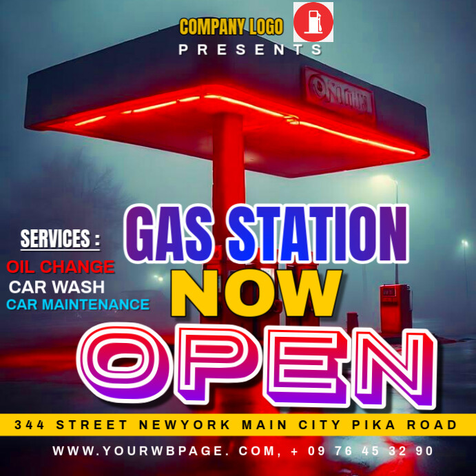 gas station posters Template | PosterMyWall