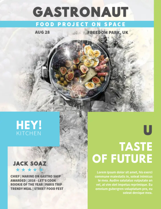 Gastronaut Flyers Ads Template | PosterMyWall