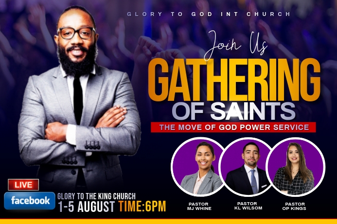 gathering of saints flyer Template | PosterMyWall