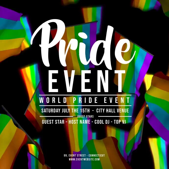 GAY PRIDE EVENT Rainbow Flags tunnel Template | PosterMyWall