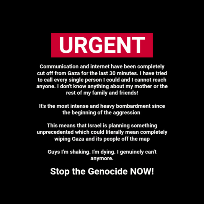 Gaza Emergency Urgent Post Template | PosterMyWall