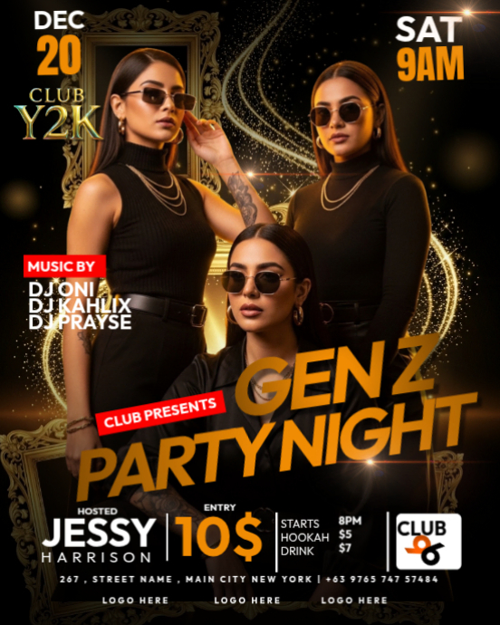 Gen Z Party Night Club Flyer Template | PosterMyWall