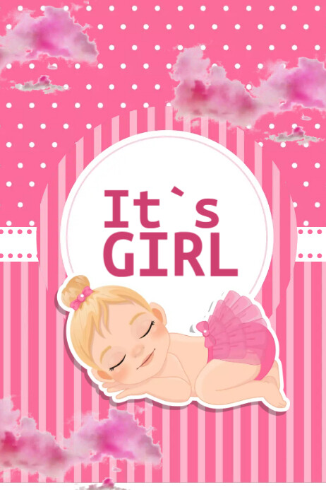 Gender Reveal Announcement Template | PosterMyWall