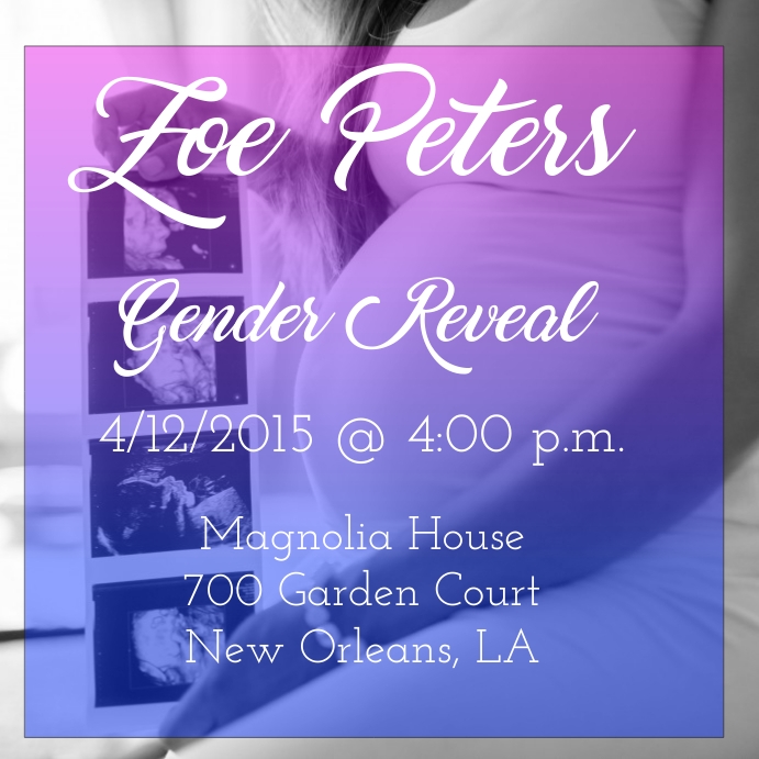 Gender Reveal Card Template | PosterMyWall