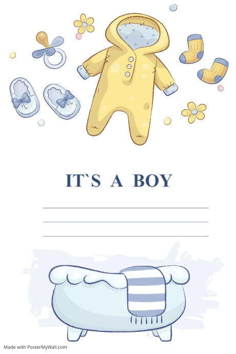 Gender Reveal Celebration Template | PosterMyWall