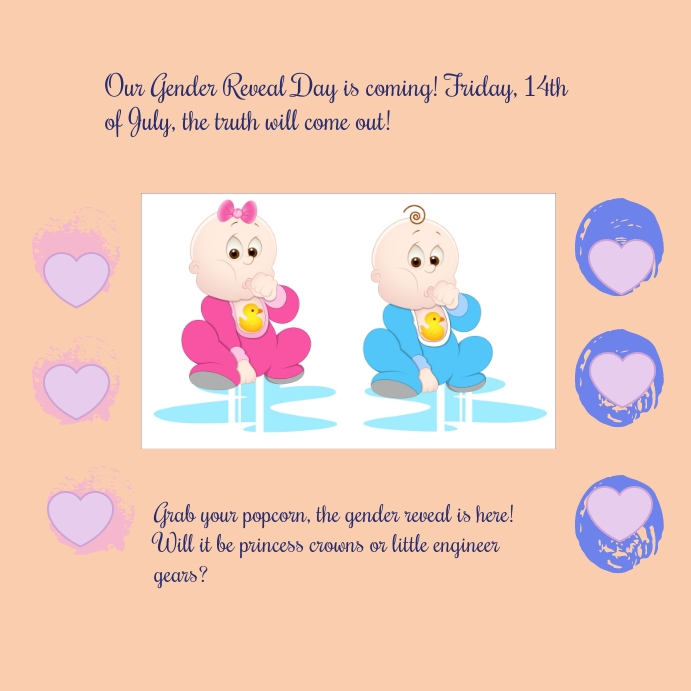 Modèle Gender reveal day | PosterMyWall
