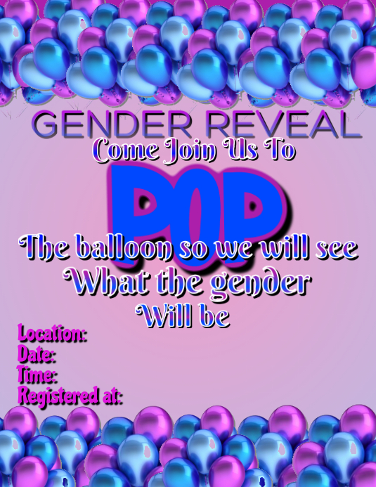 Copy of Gender Reveal | PosterMyWall