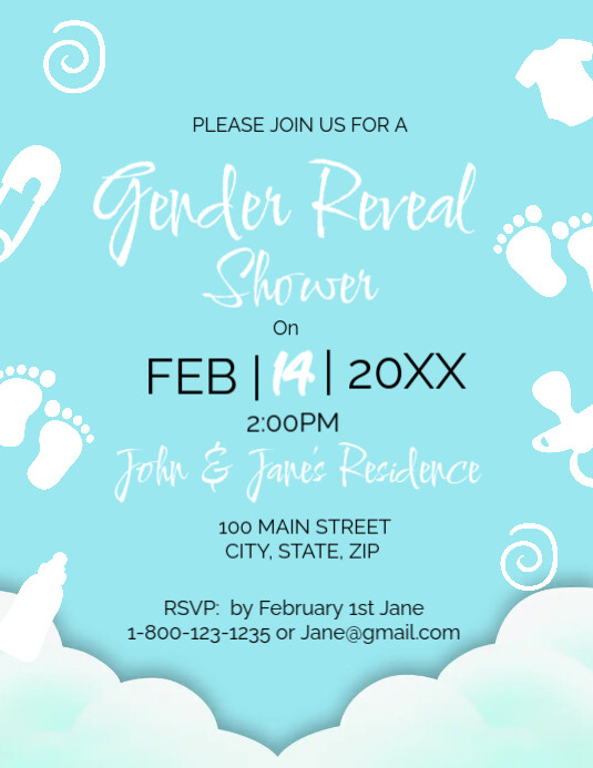 Gender Reveal Template | PosterMyWall