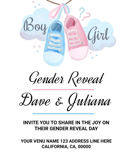 Gender Reveal Template | PosterMyWall
