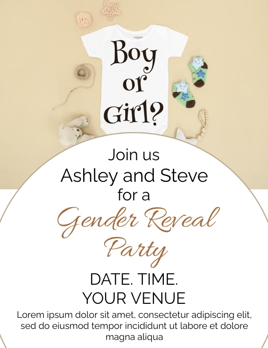 Gender Reveal Template | PosterMyWall