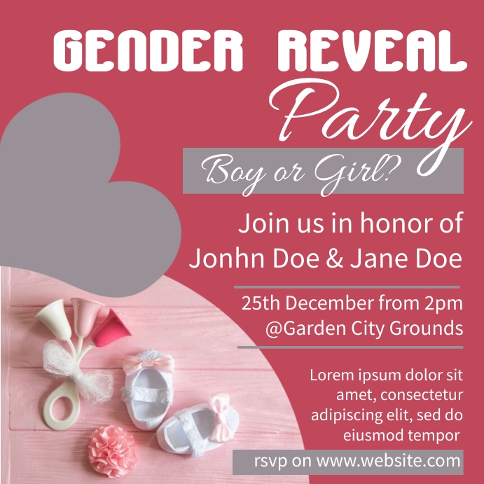 Gender Reveal Template | PosterMyWall