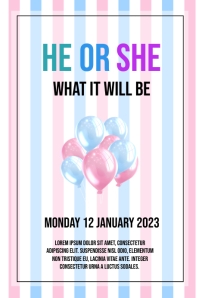 Gender Reveal flyers Template | PosterMyWall