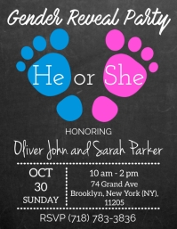 gender reveal party Template | PosterMyWall