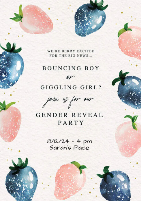 Gender Reveal Party Invite Template | PosterMyWall