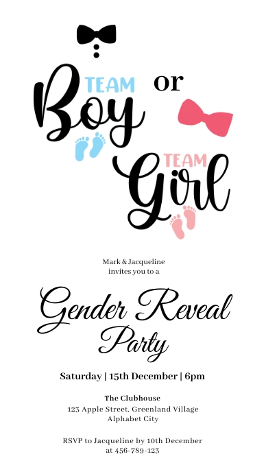 Gender Reveal Template | PosterMyWall