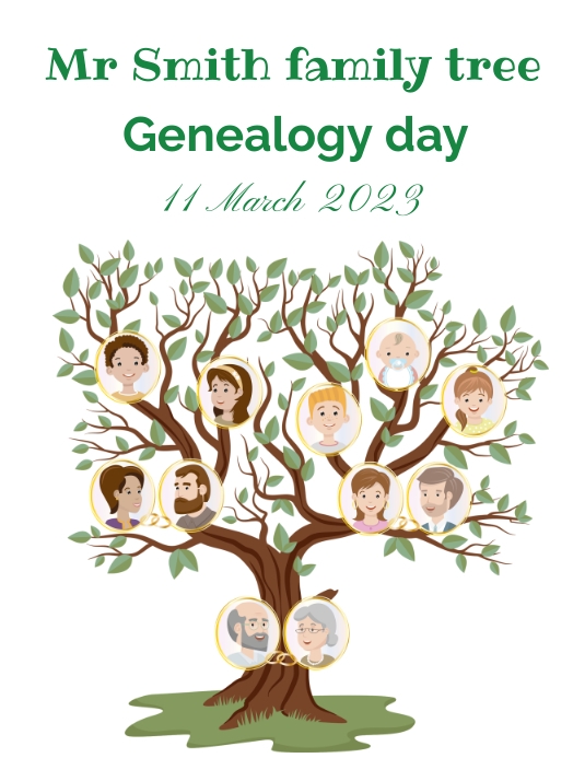 Genealogy day flyer Template | PosterMyWall