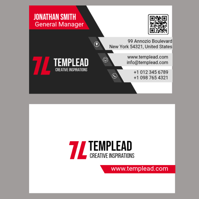 Copy of General Manager Business Card AD | PosterMyWall