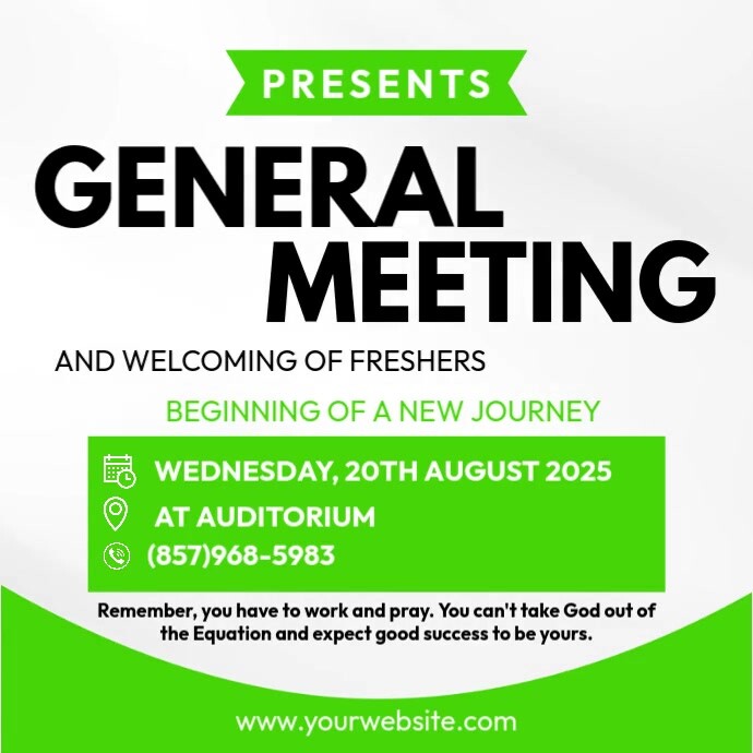 General Meeting Template | PosterMyWall