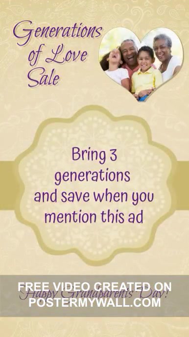 Copy of Generations of Love Grandparents Day | PosterMyWall