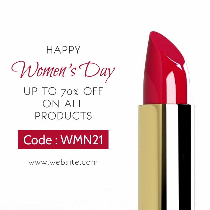 Copy of generic makeup women's day advertisment | PosterMyWall