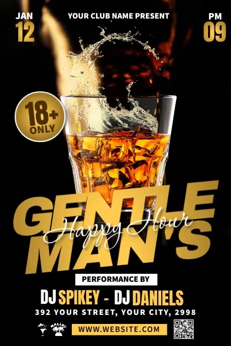 Gentleman's Night Template | PosterMyWall